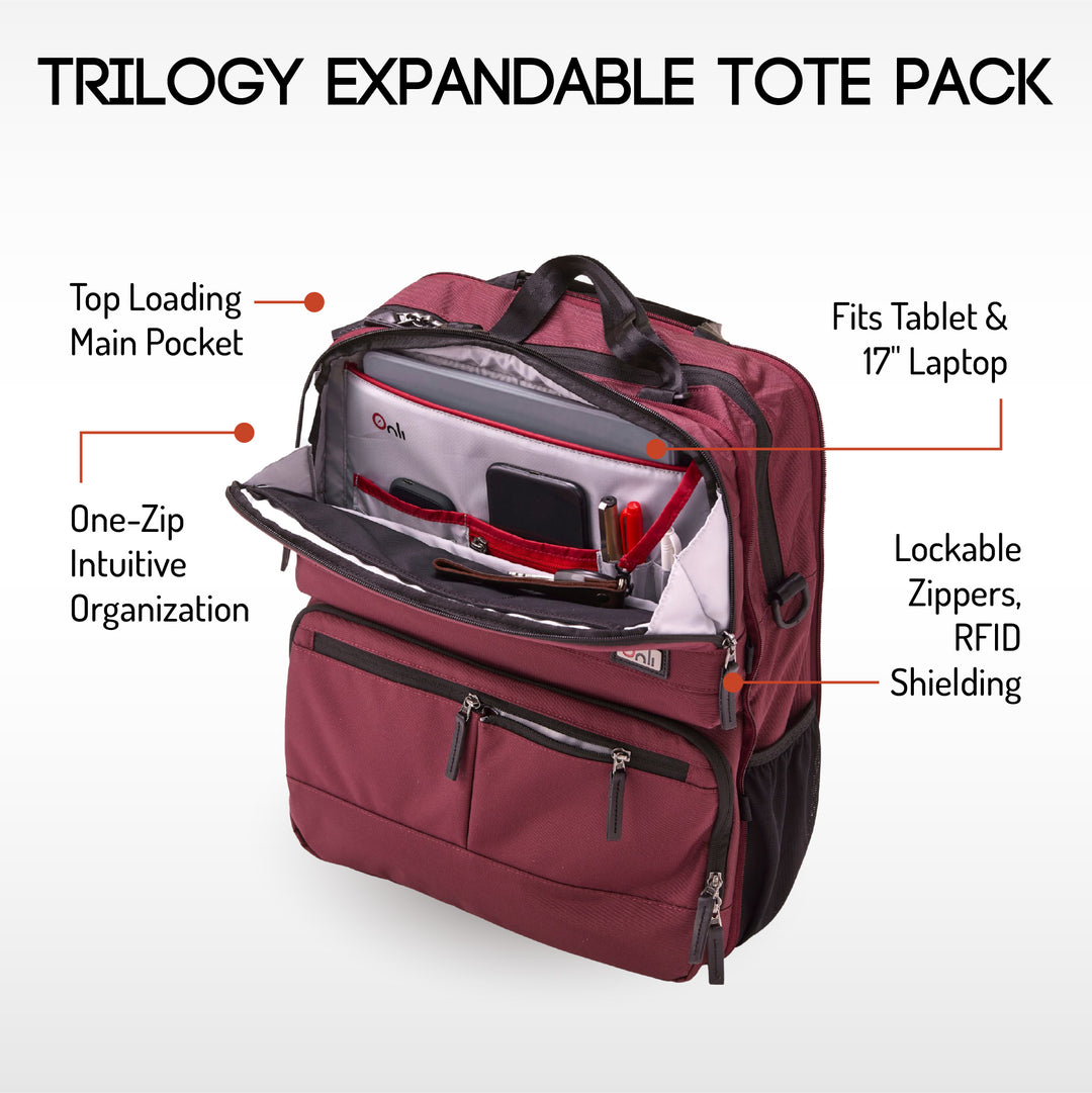 Trilogy Expandable Tote Pack – Onli Travel LLC